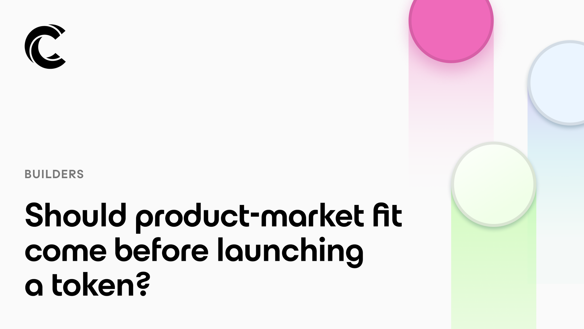 Should product-market fit come before launching a token?
